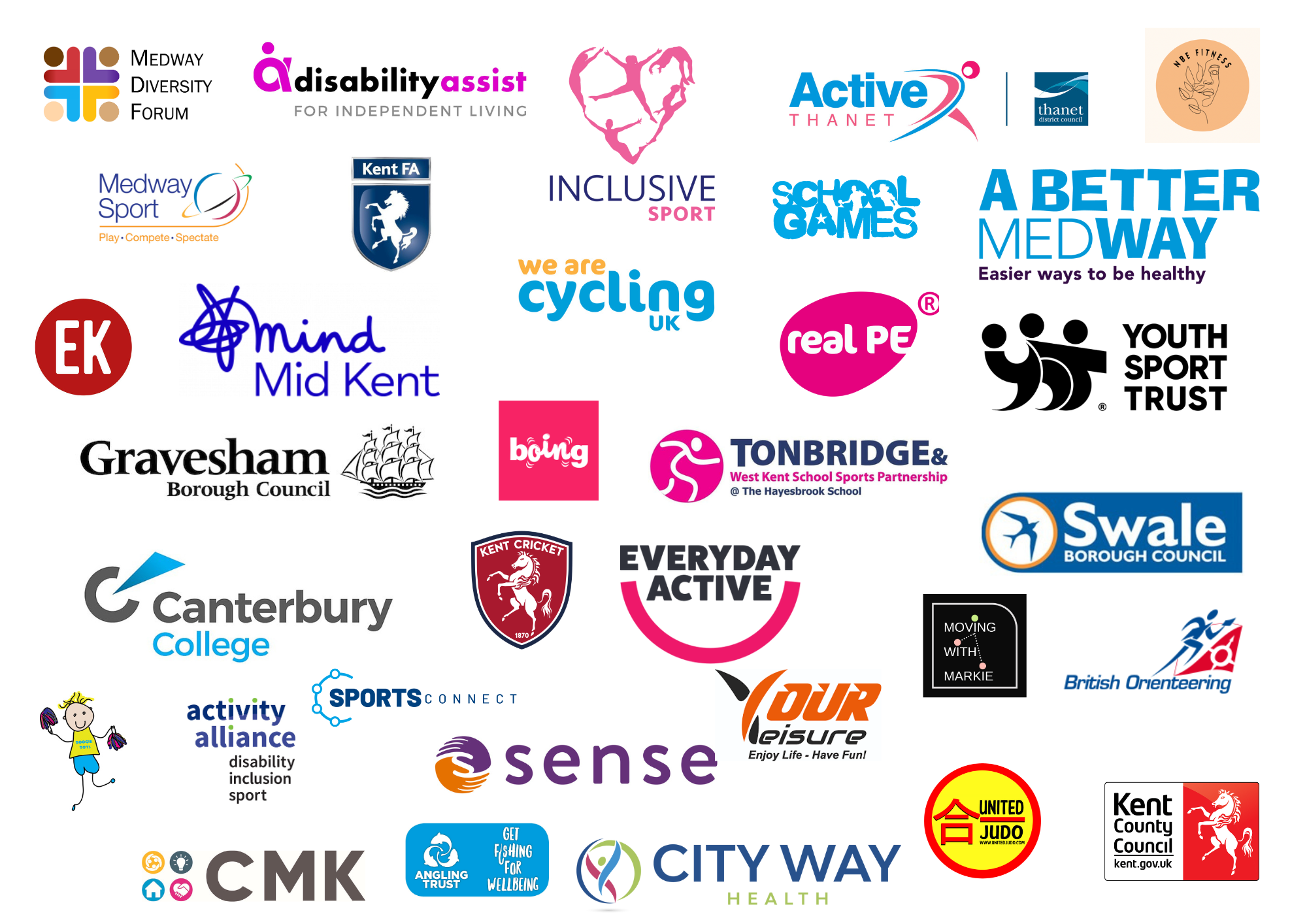 Move Together partner logos - ActiveKent